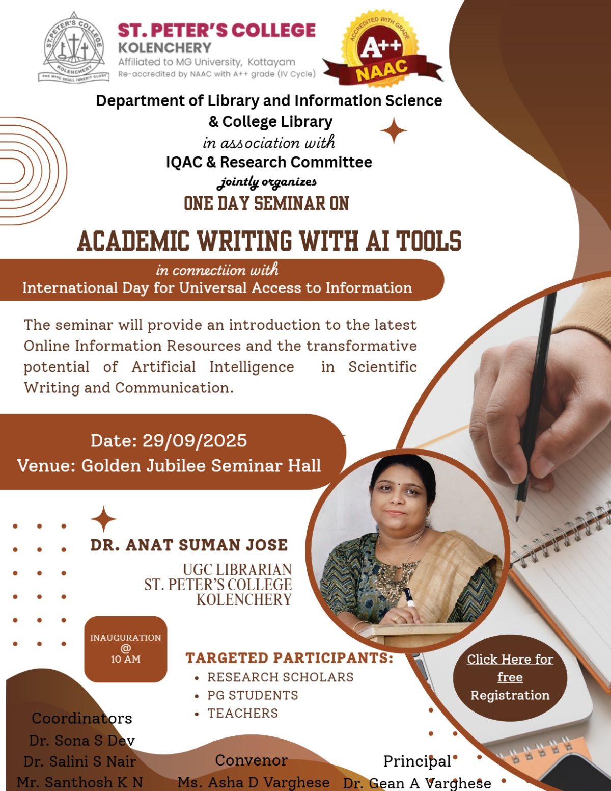 Seminar on Academic Writing with AI Tools – St Peters College ...